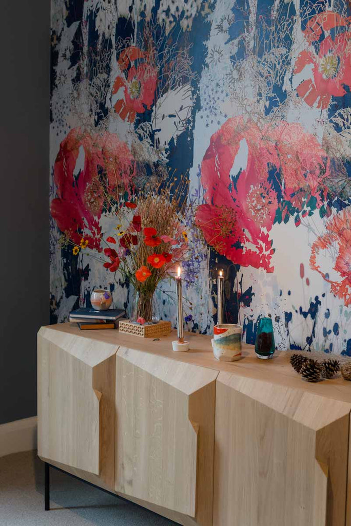 Poppy Cloud Wallpaper made in the UK by Mairi Helena | AUTHOR