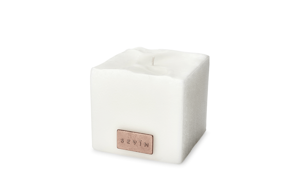 Square Scented Candle handmade in Britain by Sevin London for AUTHOR
