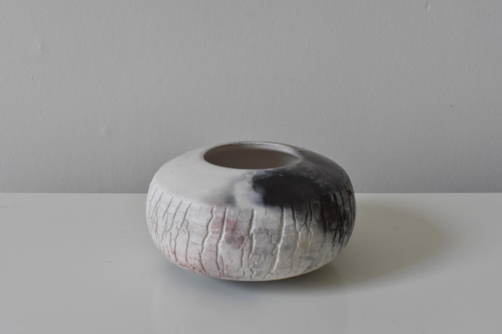 Smoke Fired Textured Sea Orb by Wayne Galloway Ceramics for AUTHOR