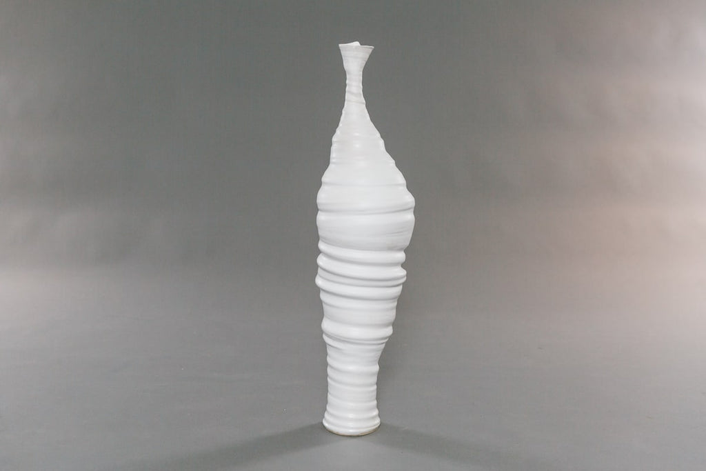 Tall White Ceramic Freeform Sculpture by Penny Withers for AUTHOR