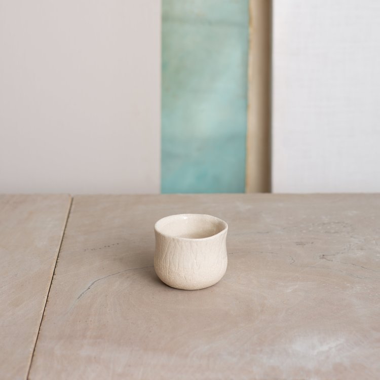 White Sand Tea Cup handmade in Britain by KANA London for AUTHOR