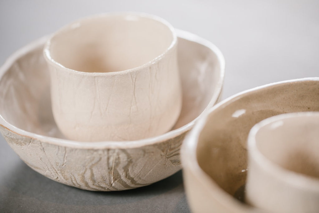 White Sand Tea Cup handmade in Britain by KANA London for AUTHOR